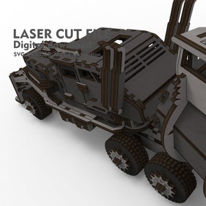 Armored Tanker Truck Laser Cut File, Dxf, Svg, Ai and Cdr, 3d Puzzle ...