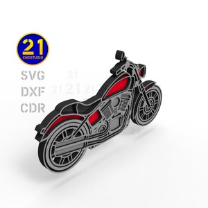 Multilayer Motorcycle V2, Laser Cut File in Svg, Dxf, Ai, Cdr, 4 Layers ...
