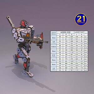 Jaeger Robot Laser Cut Model Dxf, Svg, Ai and Cdr 3d Puzzle File for ...