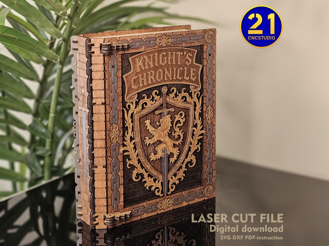 Knight Book Box SVG: Medieval Keepsake Laser Cut File (digital Download ...