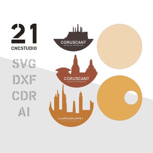 Set of Naboo Tatooine Coruscant Multilayer 2d Dxf, Svg, Ai, Cdr Laser ...