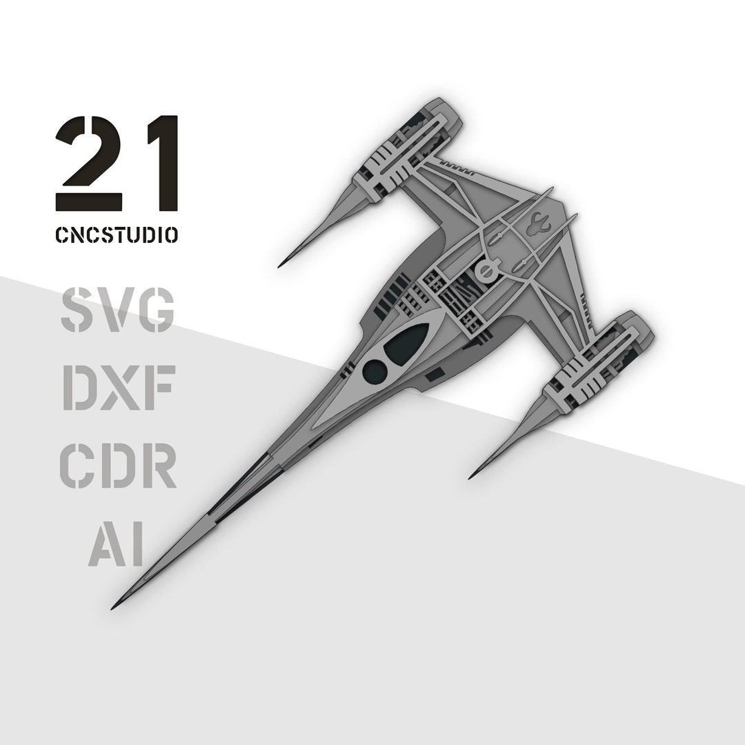 Spaceship Mando N1 Multilayer 2d Dxf Svg Ai Cdr Laser Cut - Etsy