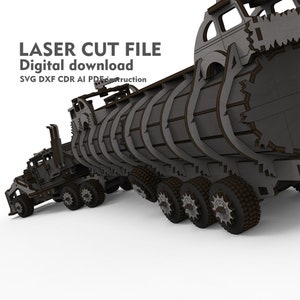 Armored Tanker Truck Laser Cut File, Dxf, Svg, Ai and Cdr, 3d Puzzle ...