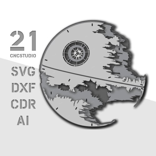 Death Star 5 Layers 2.5d Dxf Svg Ai Cdr Laser Cut File - Etsy Australia