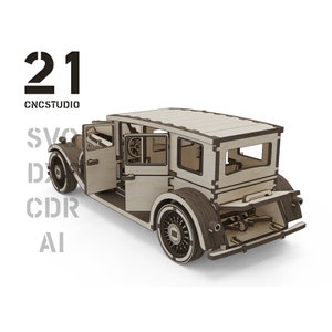 Vintage Classic Car DXF, SVG Files for Laser Cut Wooden Puzzle - Etsy ...