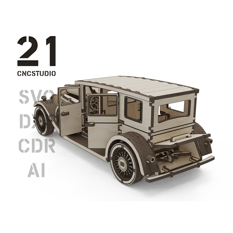 Classic Car Laser Cut File Dxf Svg Ai and Cdr 3d Puzzle - Etsy Australia