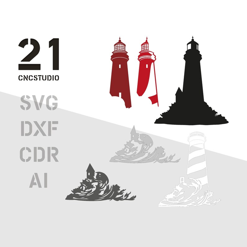 Light House Multilayer 2d Dxf, Svg, Ai, Cdr Laser Cut File - Etsy