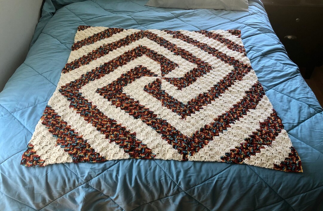 Center Spiral Crochet Baby Blanket Pattern - Etsy
