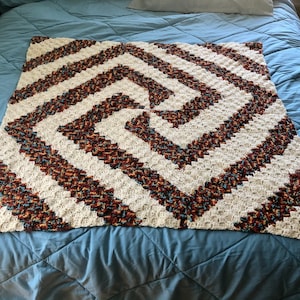 Center Spiral Crochet Baby Blanket Pattern - Etsy