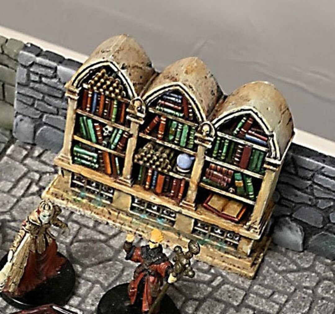 Necromancer Filled Bookcase Resin Designed and Made by Legendgames - Etsy