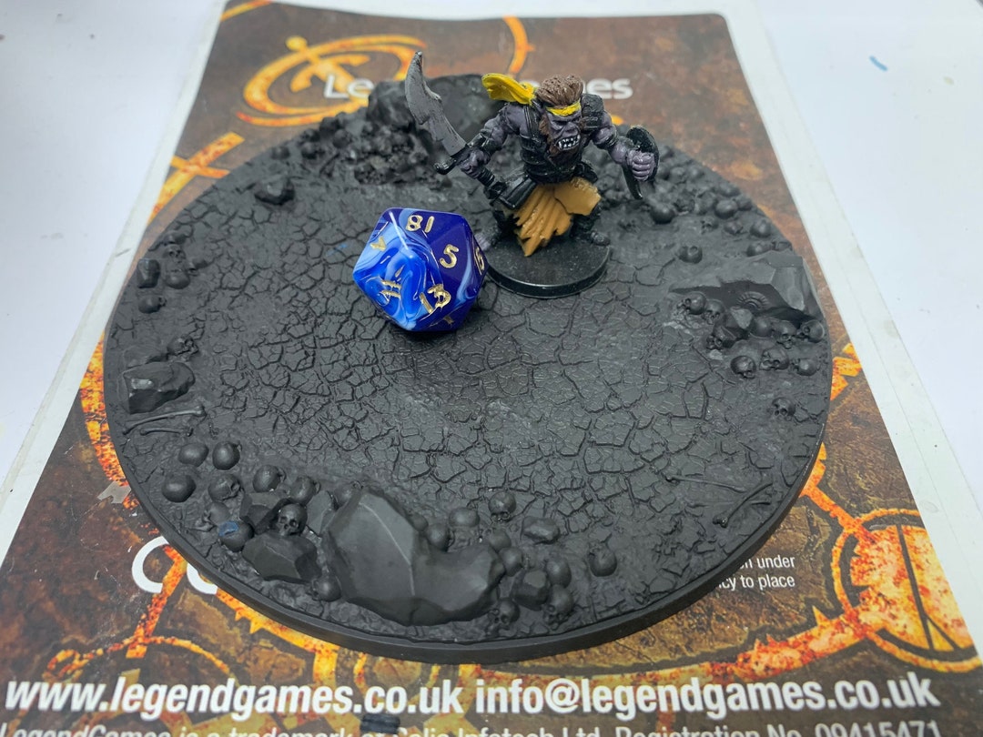 Skull Base 130mm Round Monster Base X 1 Resin Designed and Made by ...