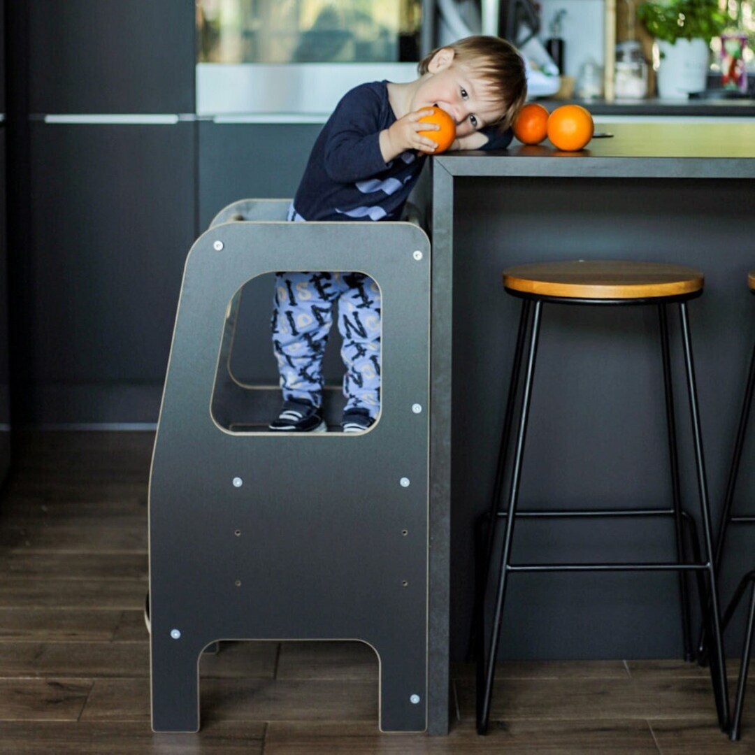 Montessori Learning Tower Kitchen Stool Toddler Step Stool Kitchen ...