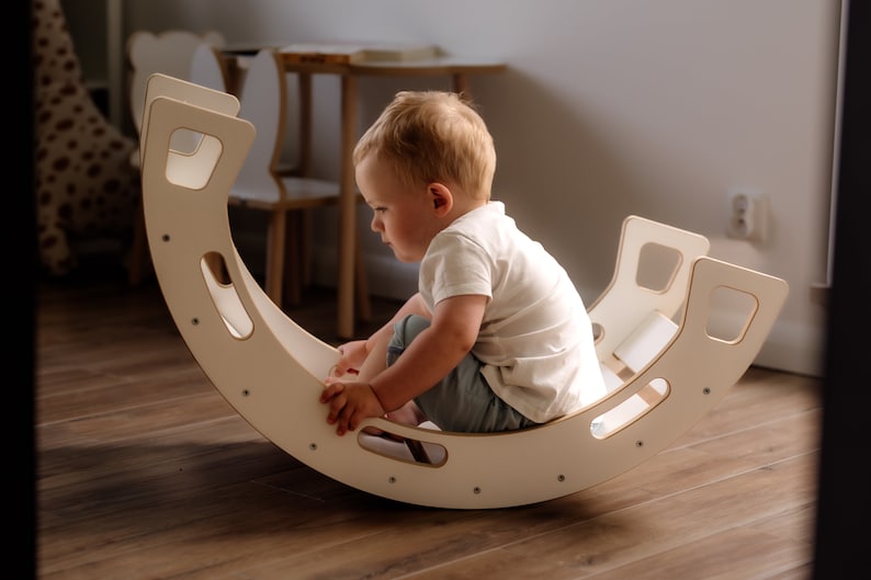 Montessori Wooden Rocker for Kids, Montessori Wooden Rocker, Gift for ...
