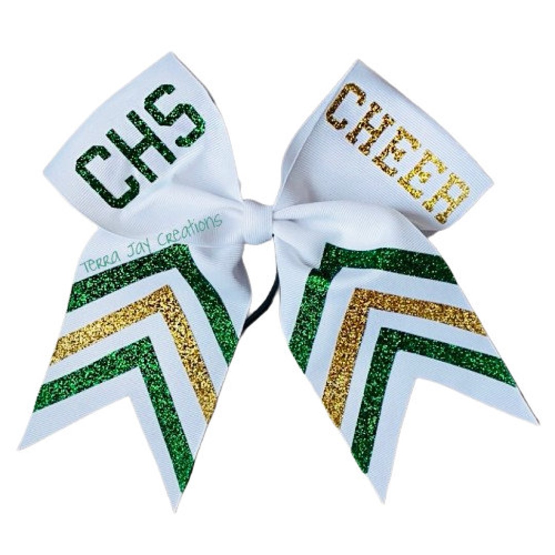 Custom Personalized Glitter Bow. Large | Cheer | Dance | Hair ...