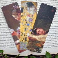 Gustav Klimt the Kiss Bookmark, Double-sided, Laminated, Book Lover ...
