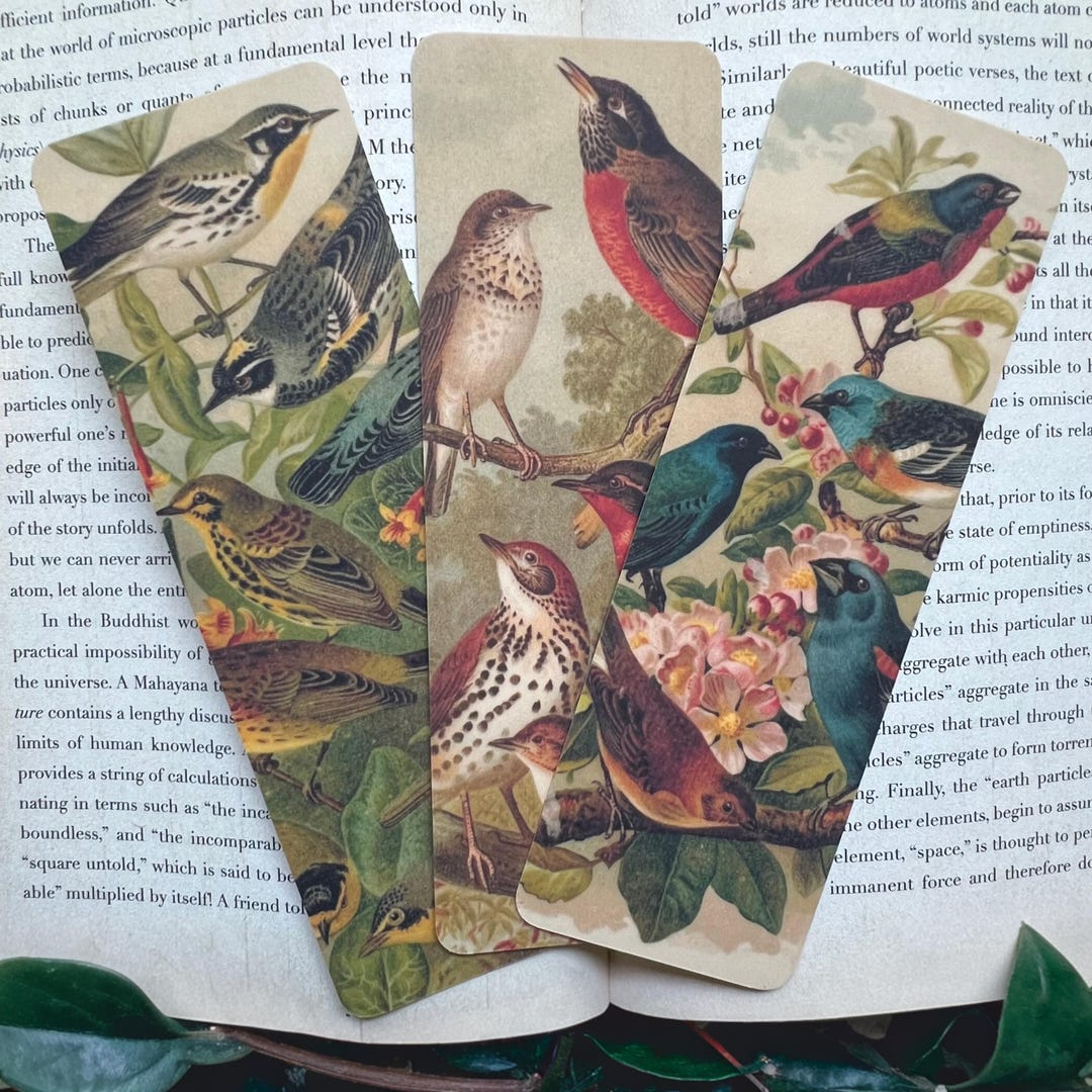 Vintage Bird Bookmark | Animal Bookmark | Nature Bookmark | Vintage ...