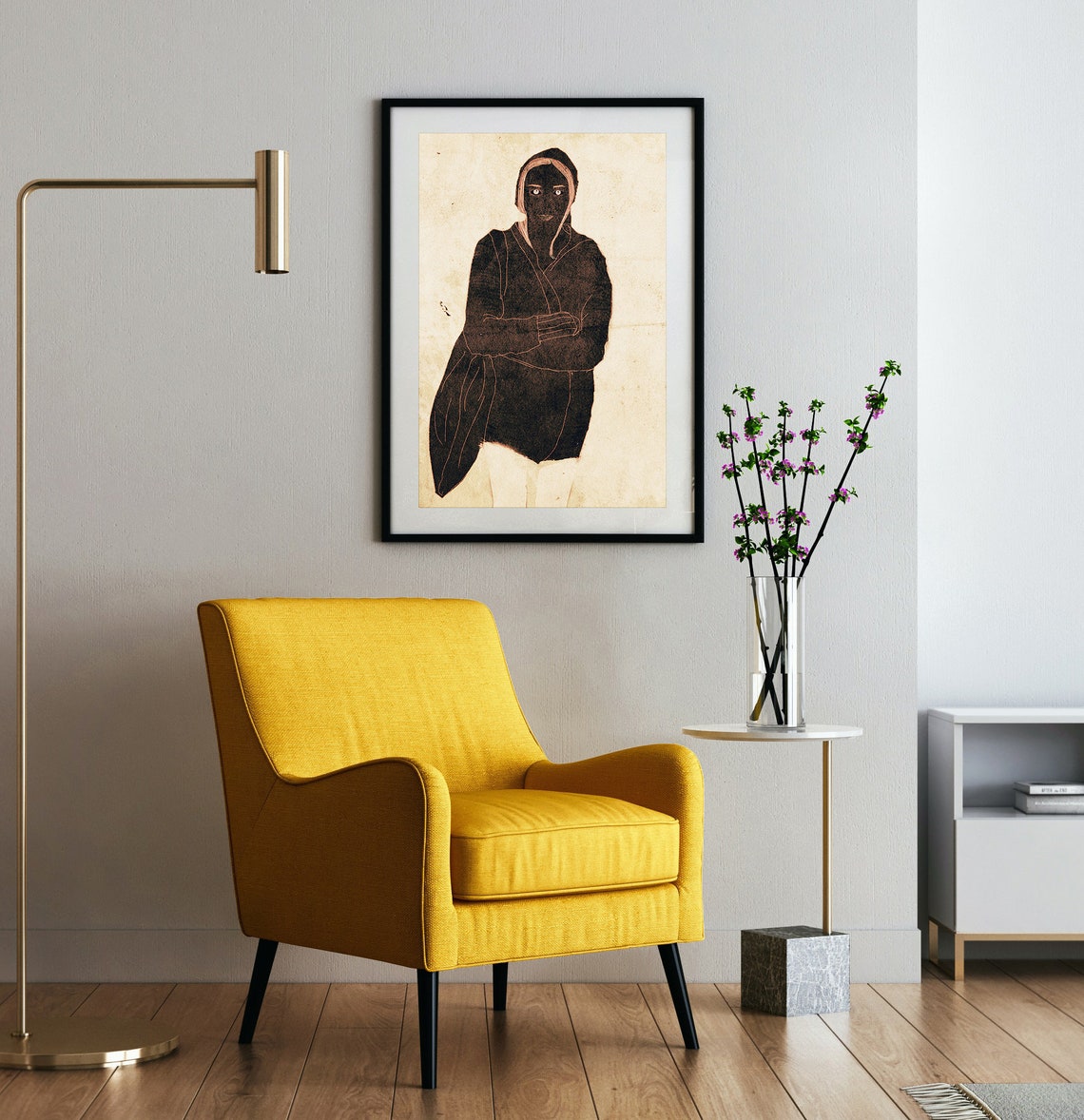 Portrait Lonely and Cold Girl Poster, Wall Art, Illustrations ...