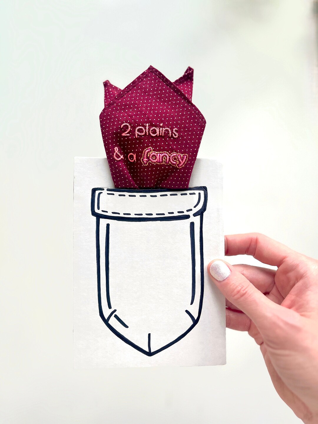 2 Plains & A Fancy Graphic Pocket Square - Etsy