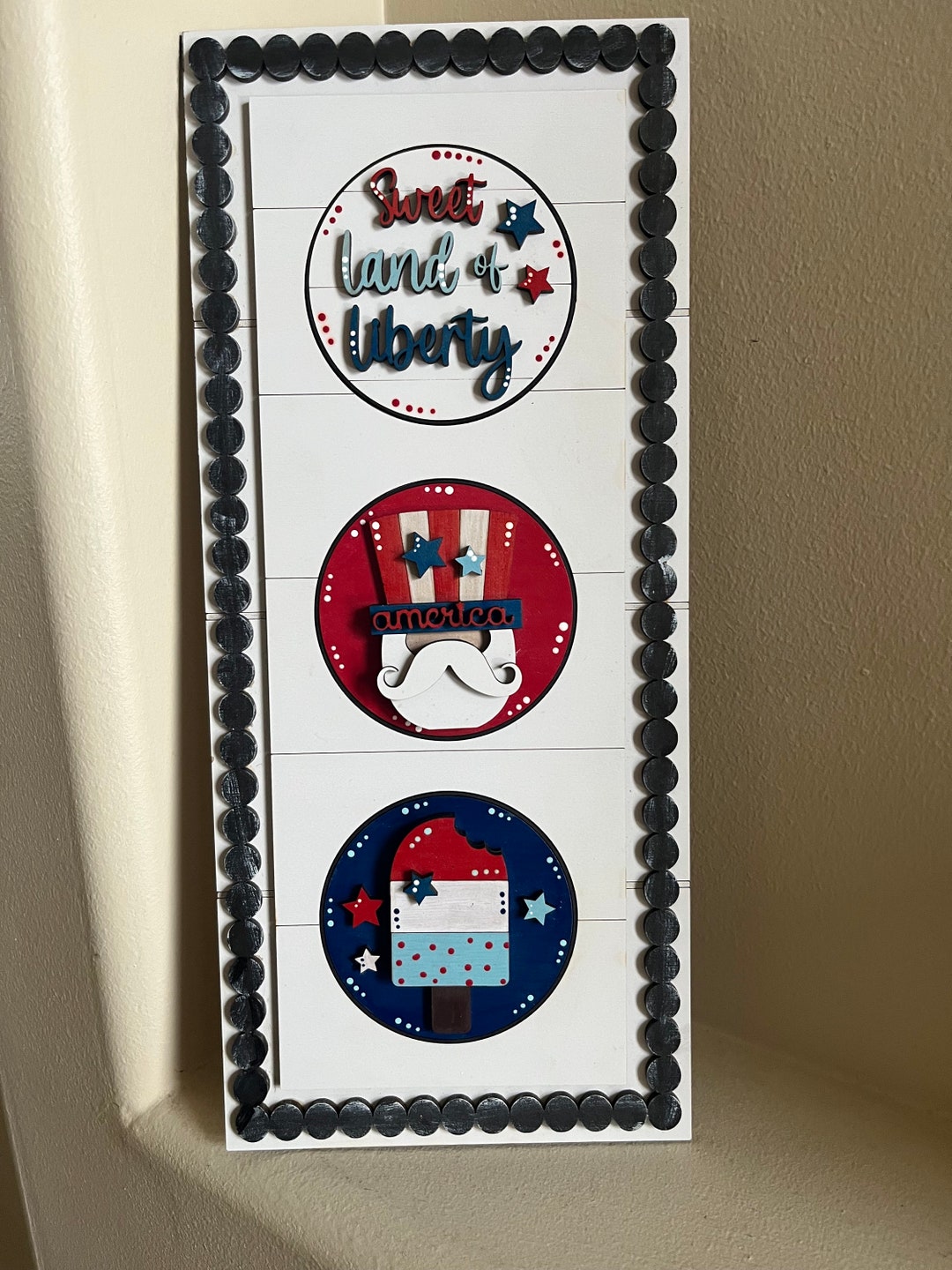 Ladder With Interchangeable Seasonal, White Shiplap, Farmhouse Style ...