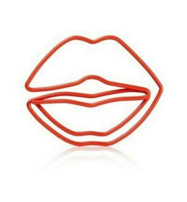 Red & Pink Lips Paperclips Pack of 4 - Etsy