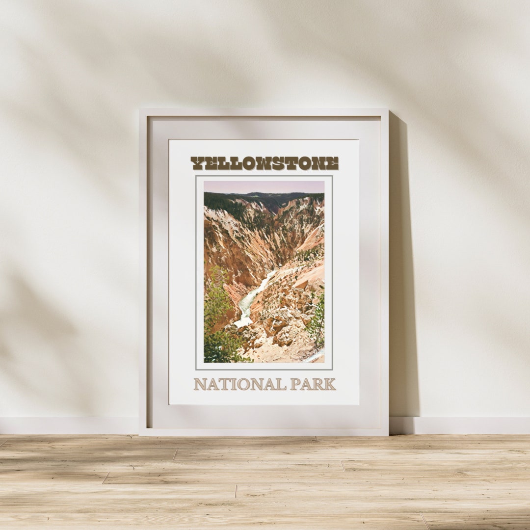 Yellowstone National Park PRINTABLE Poster INSTANT DOWNLOAD Wall Art ...