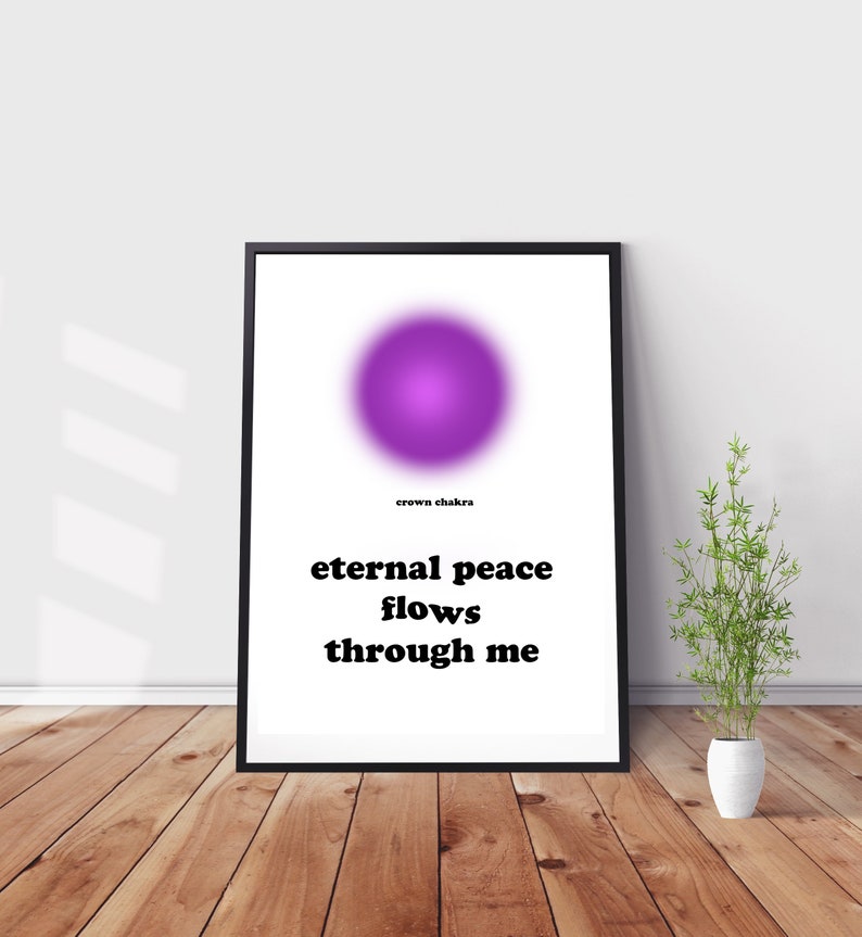 Eternal Peace Crown CHAKRA Affirmations DIGITAL DOWNLOAD Printable ...
