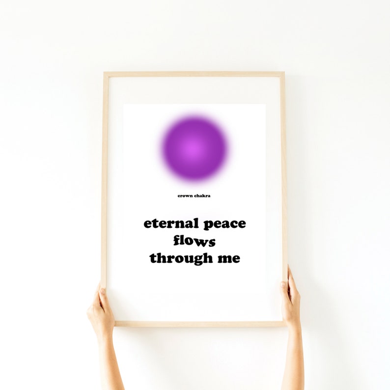 Eternal Peace Crown CHAKRA Affirmations DIGITAL DOWNLOAD Printable ...