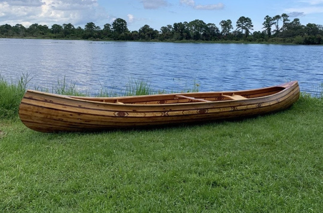 Handmade New 16ft Cedar Strip Canoe - Etsy