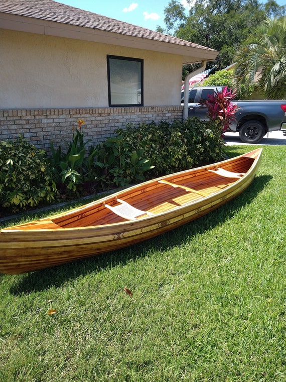 Handmade New 16ft Cedar Strip Canoe - Etsy