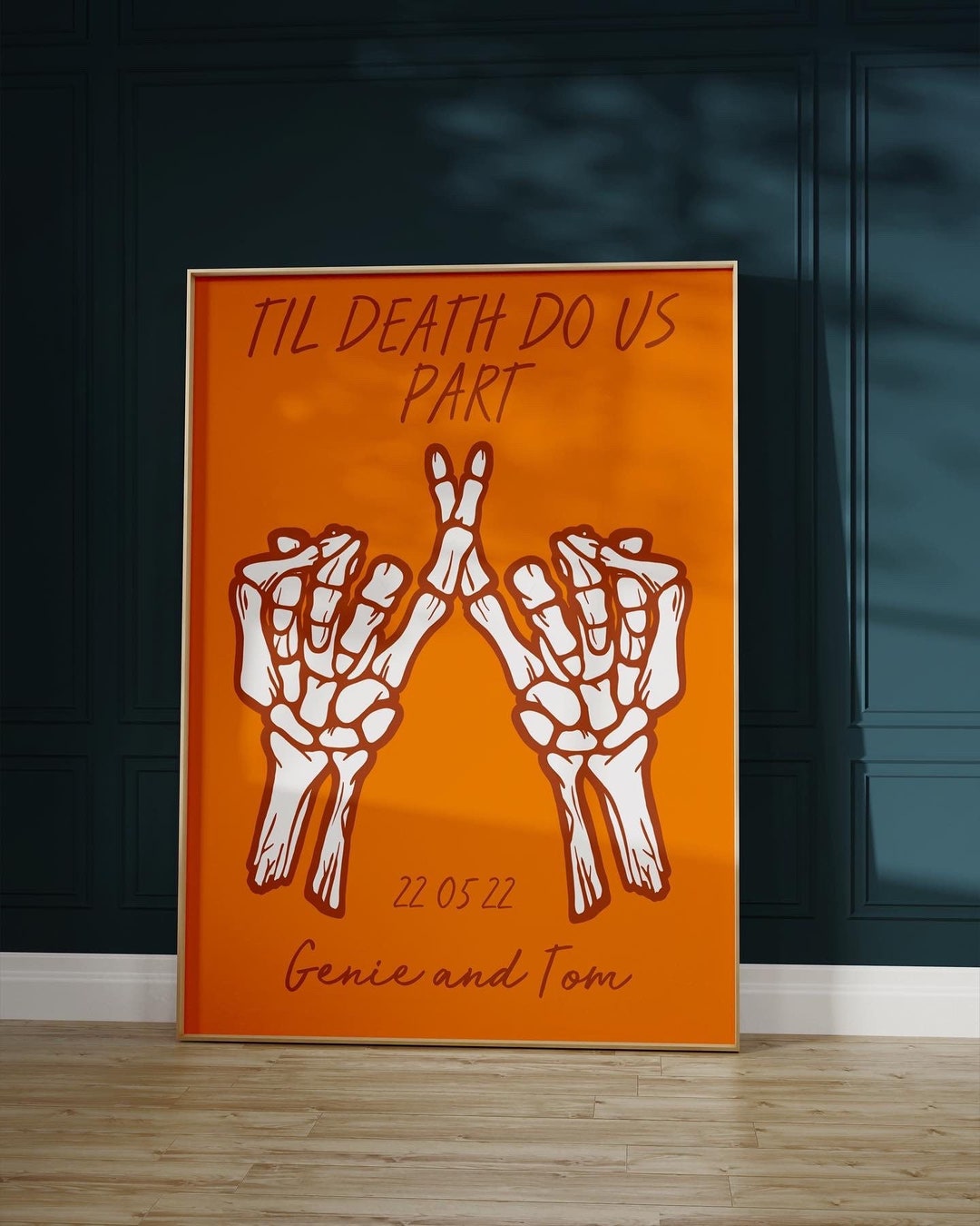 Custom Til Death Do Us Part Framed Art Print, Valentines Day Gift for ...