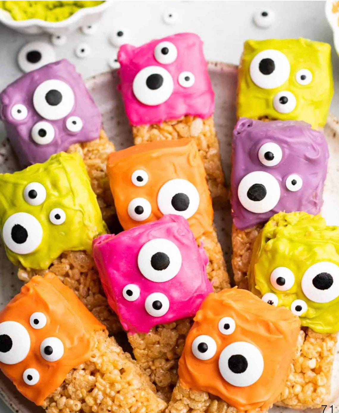 Monsters / Rice Crispy Treats / Party Favors / Halloween - Etsy