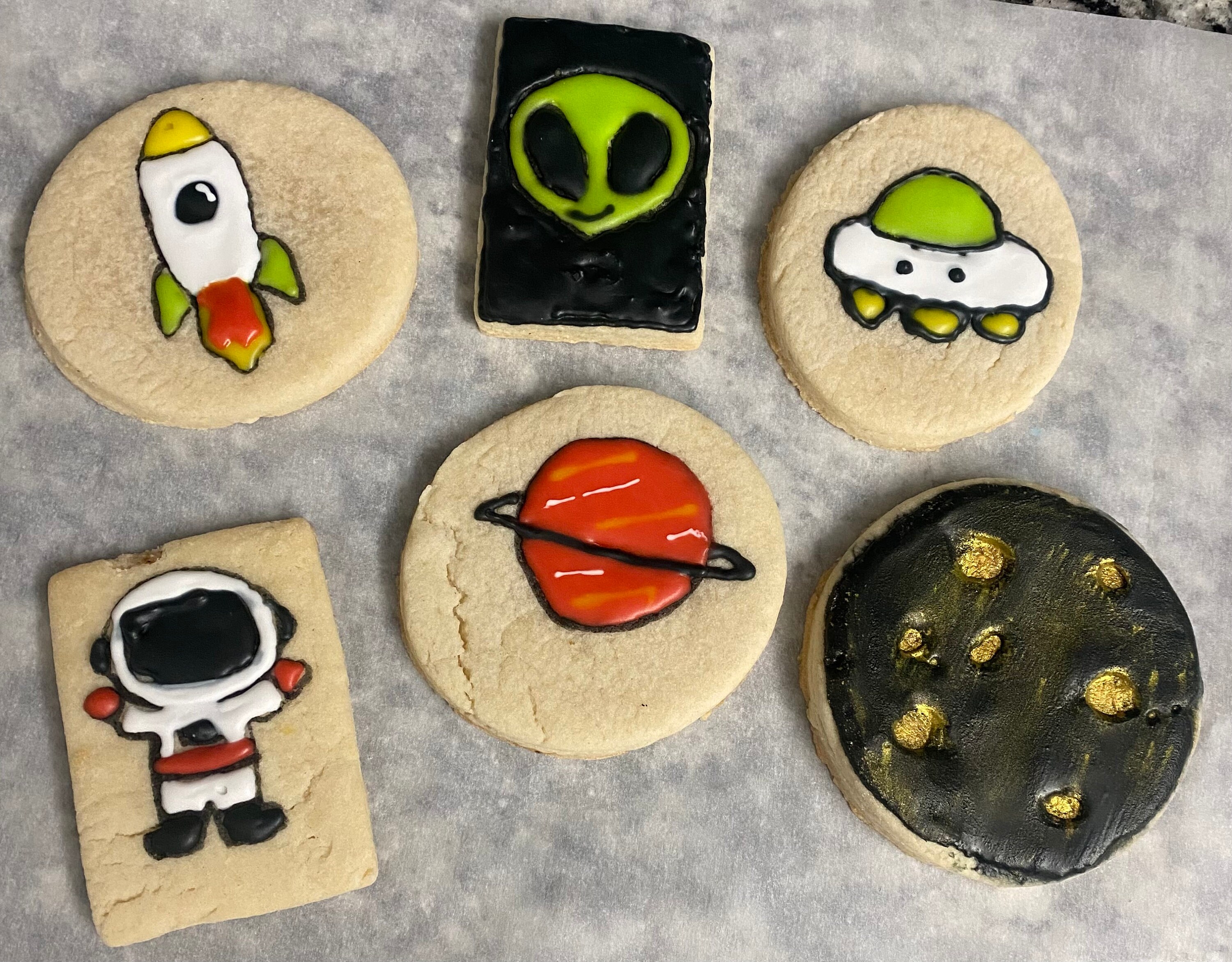 Space / Sugar Cookies / Kids Parties / Party Favors / Decorated Cookies ...