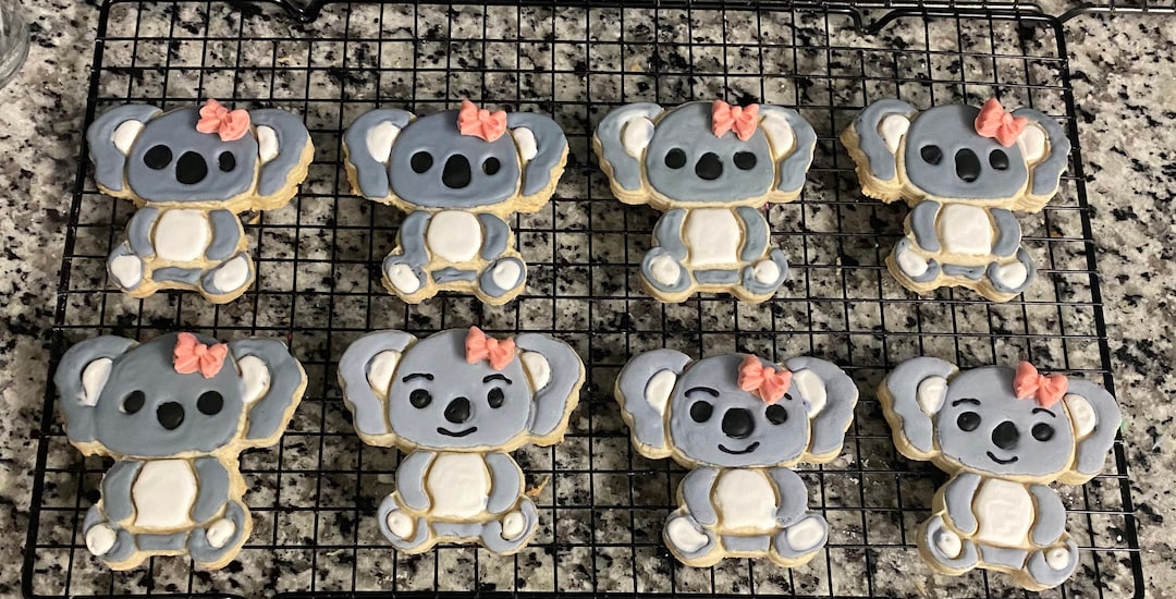 Koala Bear Sugar Cookies - Homemade Decorated Party Favors - Etsy