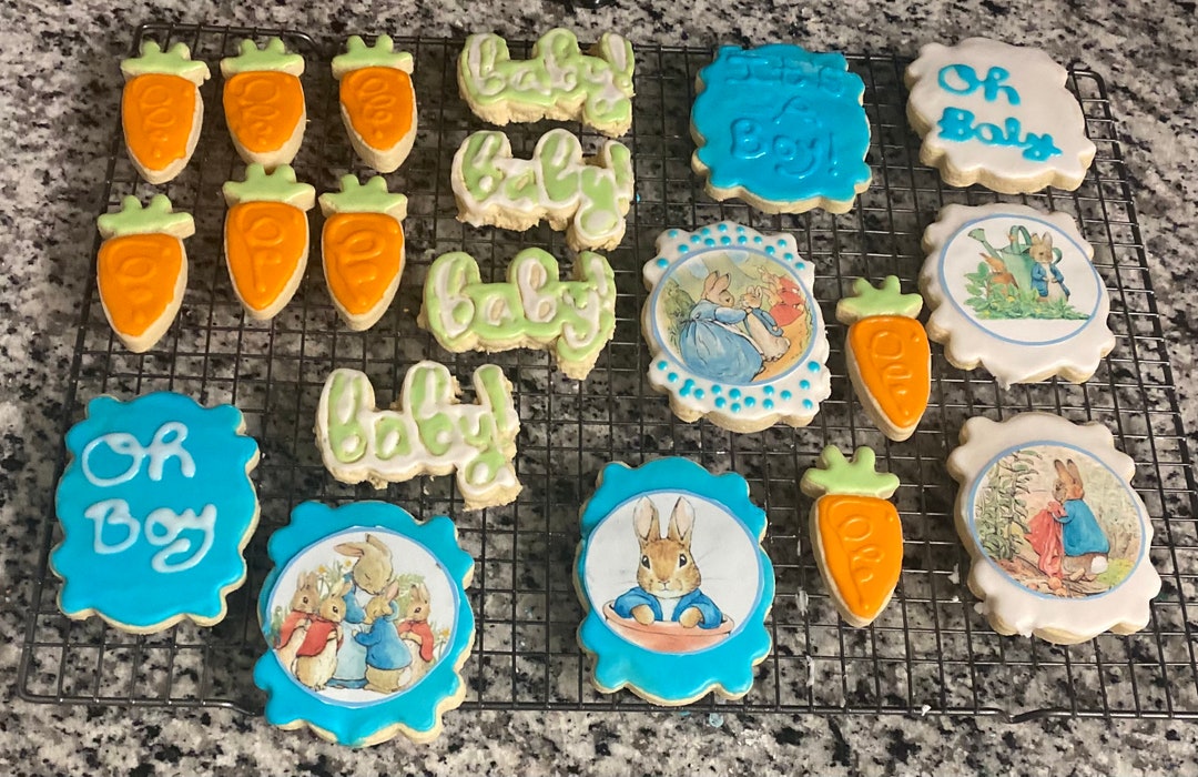 Peter Rabbit / Sugar Cookies / Baby Shower / Party Favors / Decorated ...