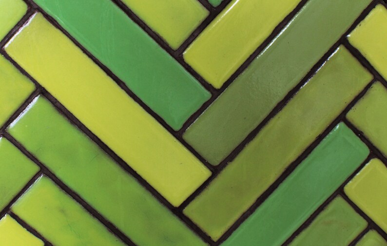 Lemon Lime Handmade Tile: Green, Yellow. Lime, Lemon, Chartreuse.... - Etsy