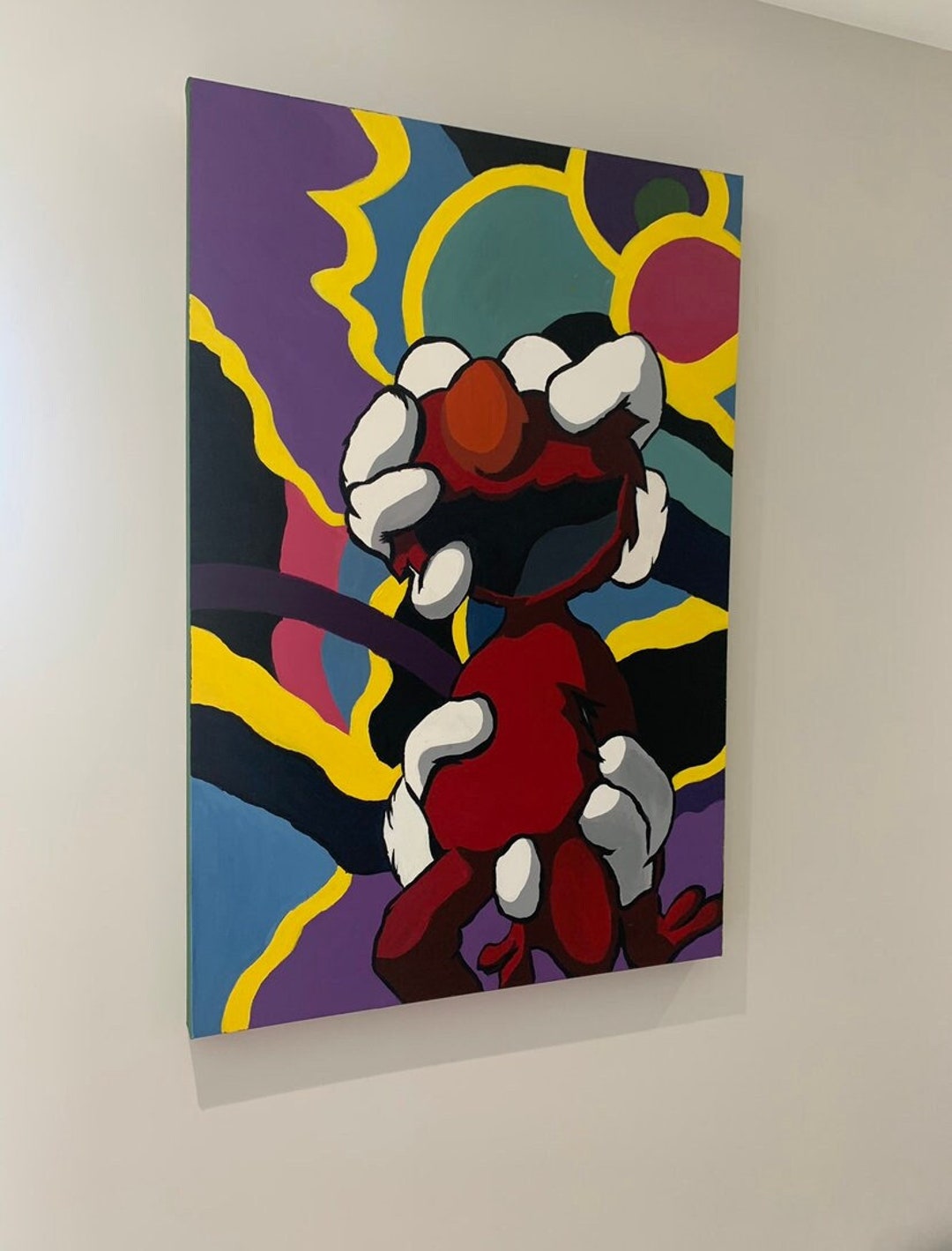 KAWS ELMO PAINTING - Etsy