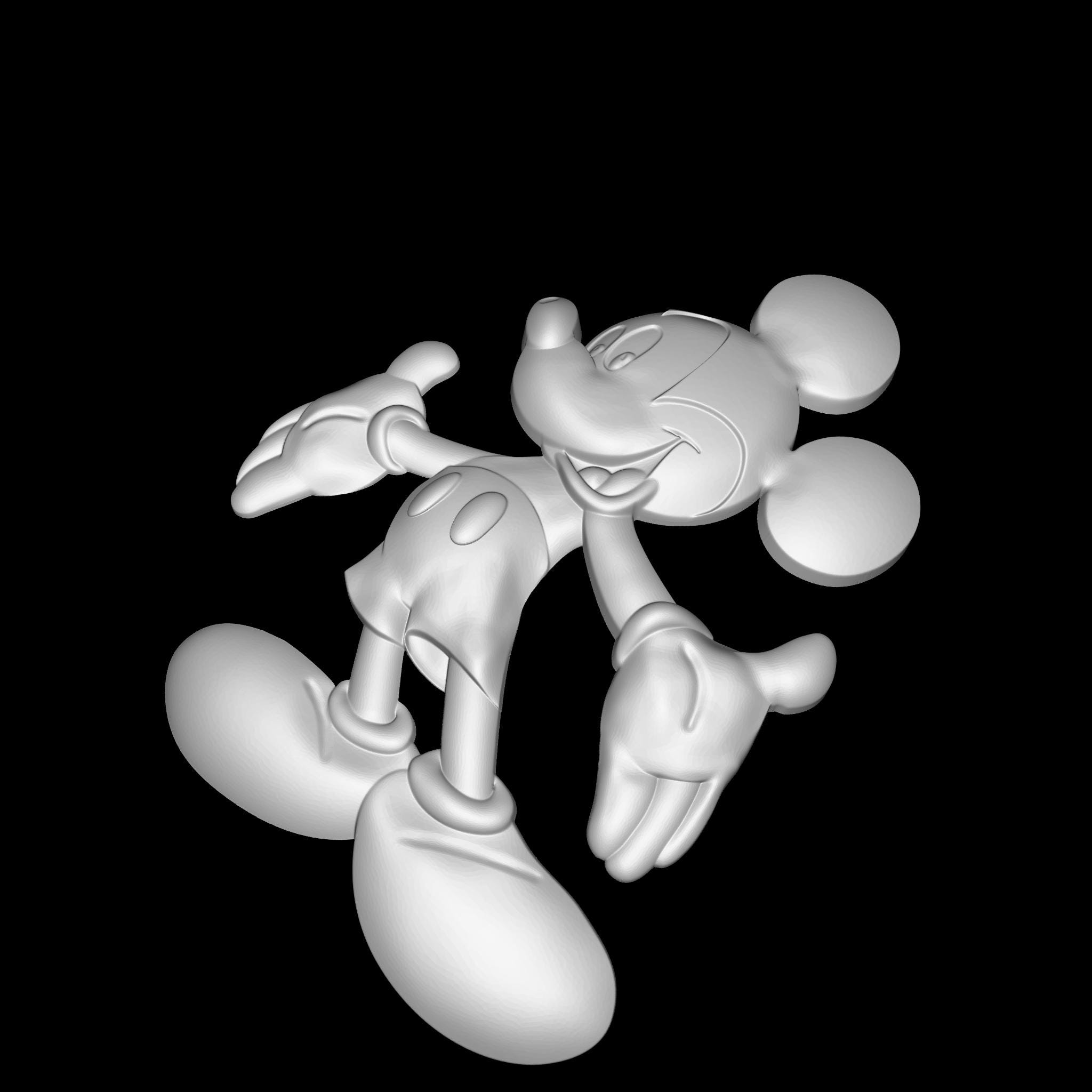 Mickey Mouse 3D Model Carving STL File for CNC and 3D Printers - Etsy