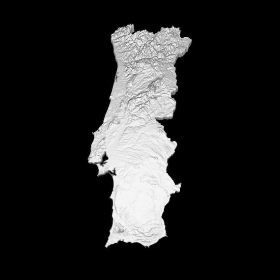 Portugal Topographic 3D Model STL - Etsy