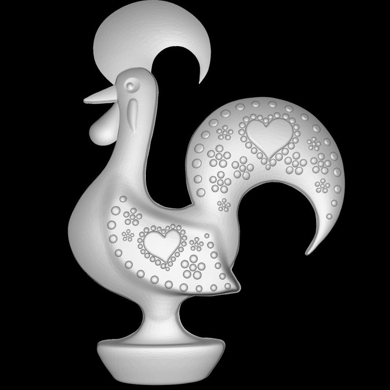 Galo De Barcelos 3D Model Carving CNC Router - Etsy