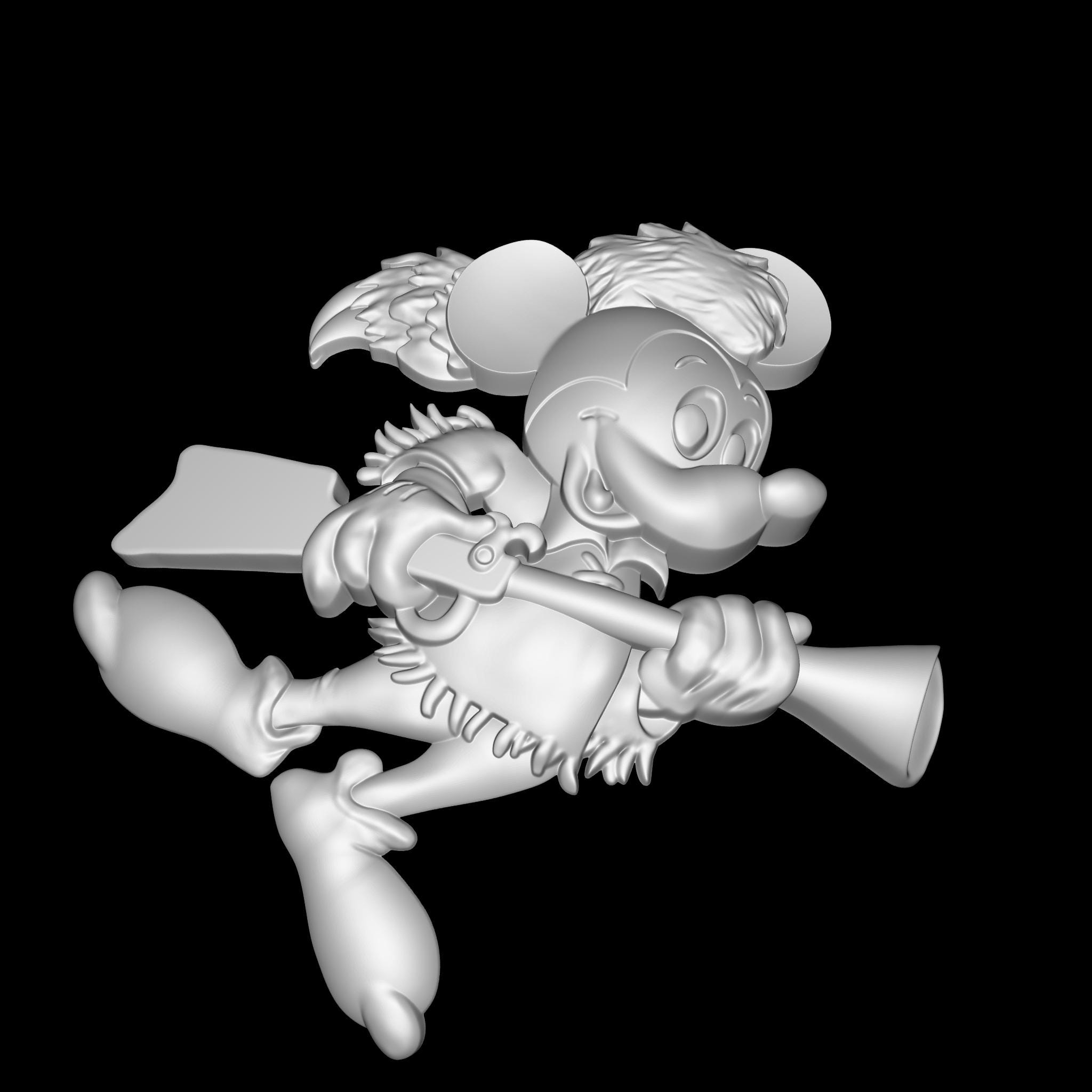 Mickey Mouse Fort Wilderness 3D Model Carving STL File for CNC and 3D ...