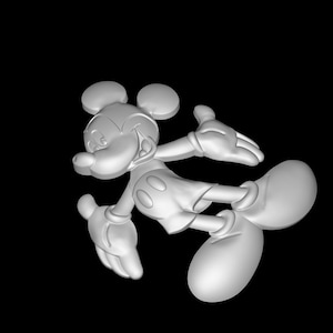 Mickey Mouse 3D Model Carving STL File for CNC and 3D Printers - Etsy