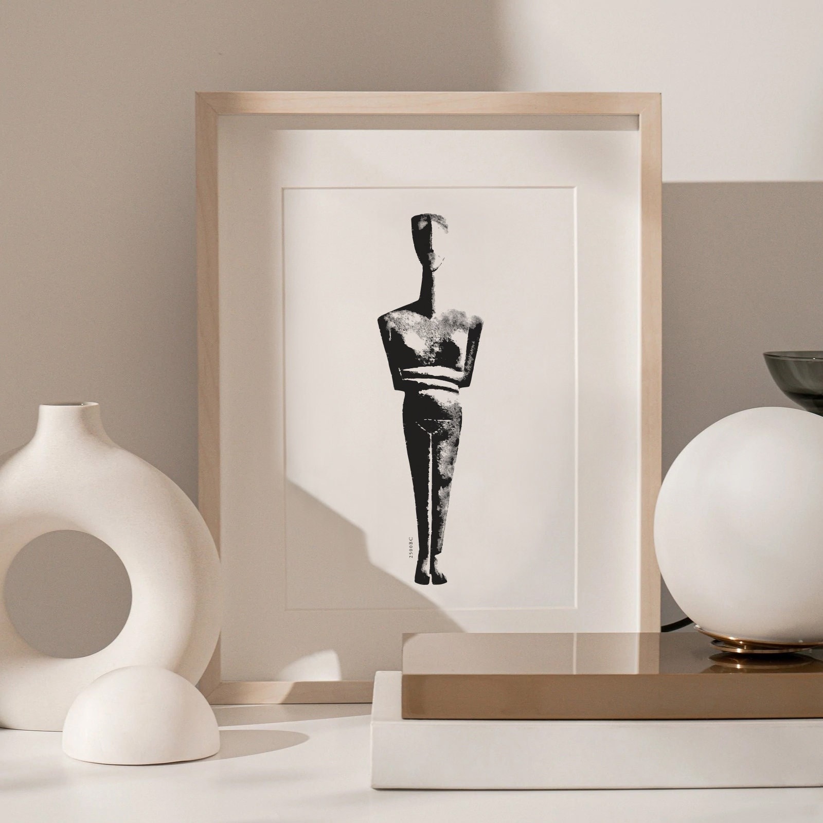 Cycladic Idol Art Print: Minimalist Greek Figure (digital Download) - Etsy