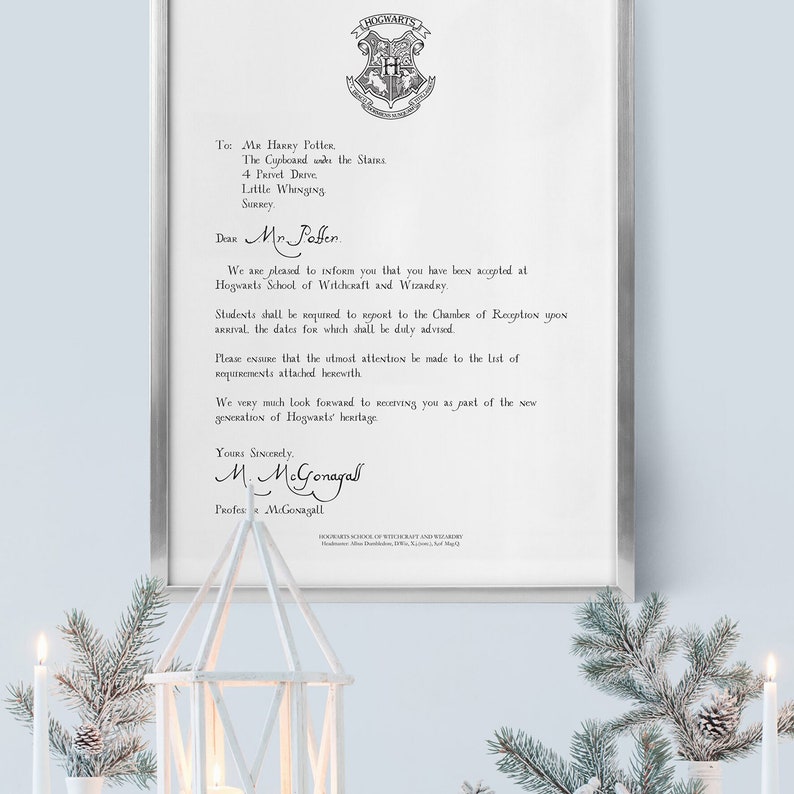 Personalized School Acceptance Letter, Custom Letter, Witchcraft ...
