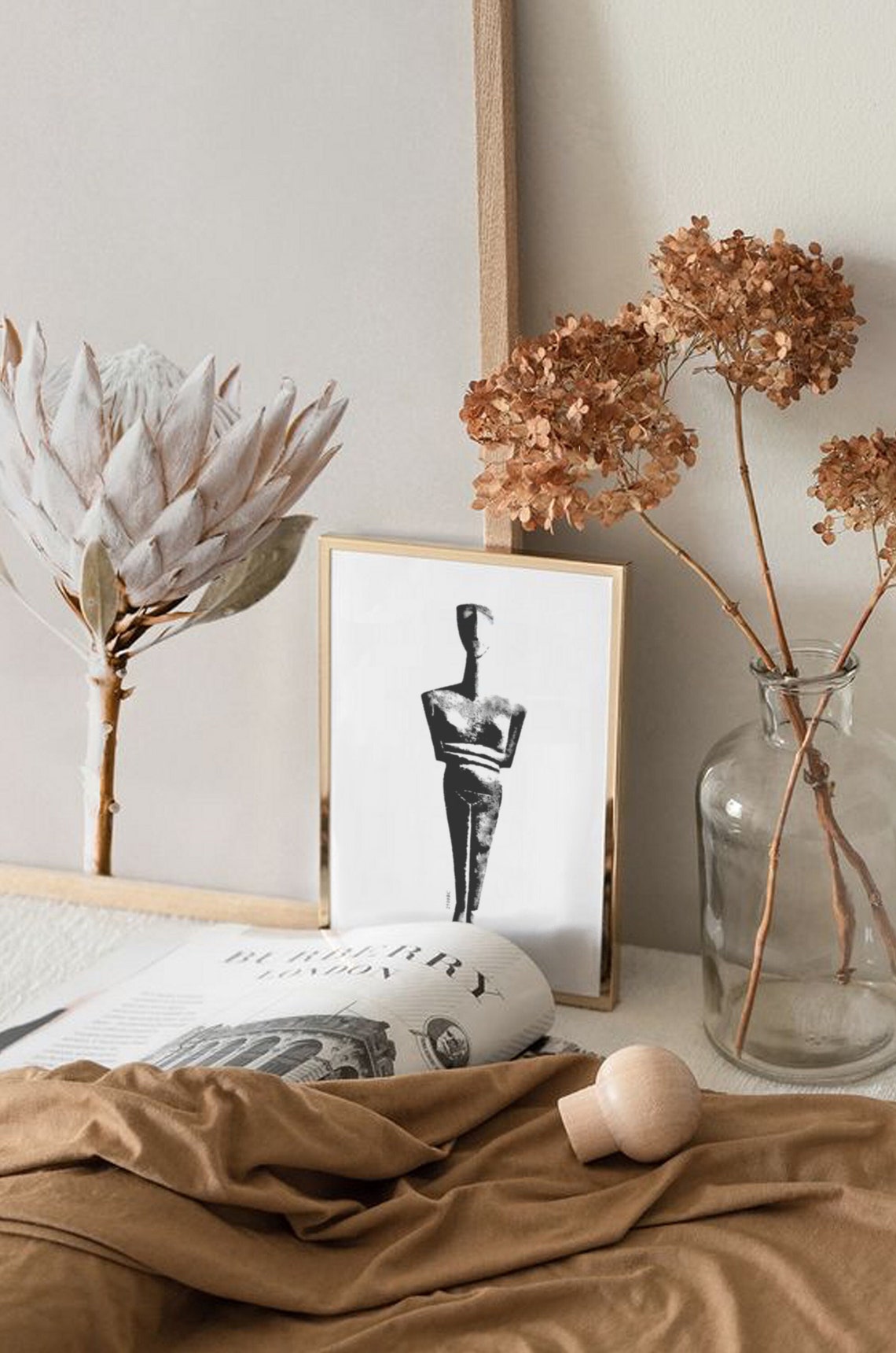 Cycladic Idol Art Print: Minimalist Greek Figure (digital Download) - Etsy