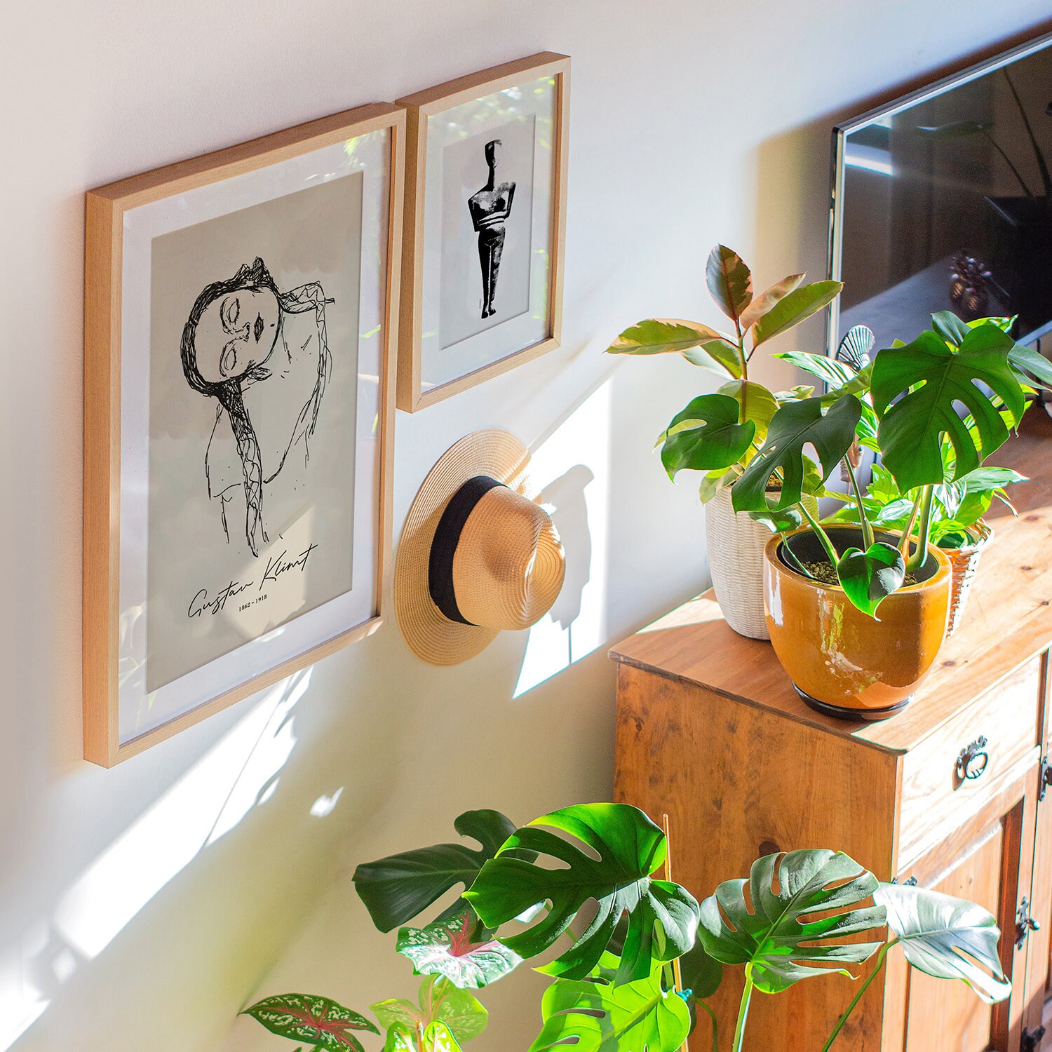 Gustav Klimt Sketch Poster Pencil Sketch Minimalist Klimt - Etsy