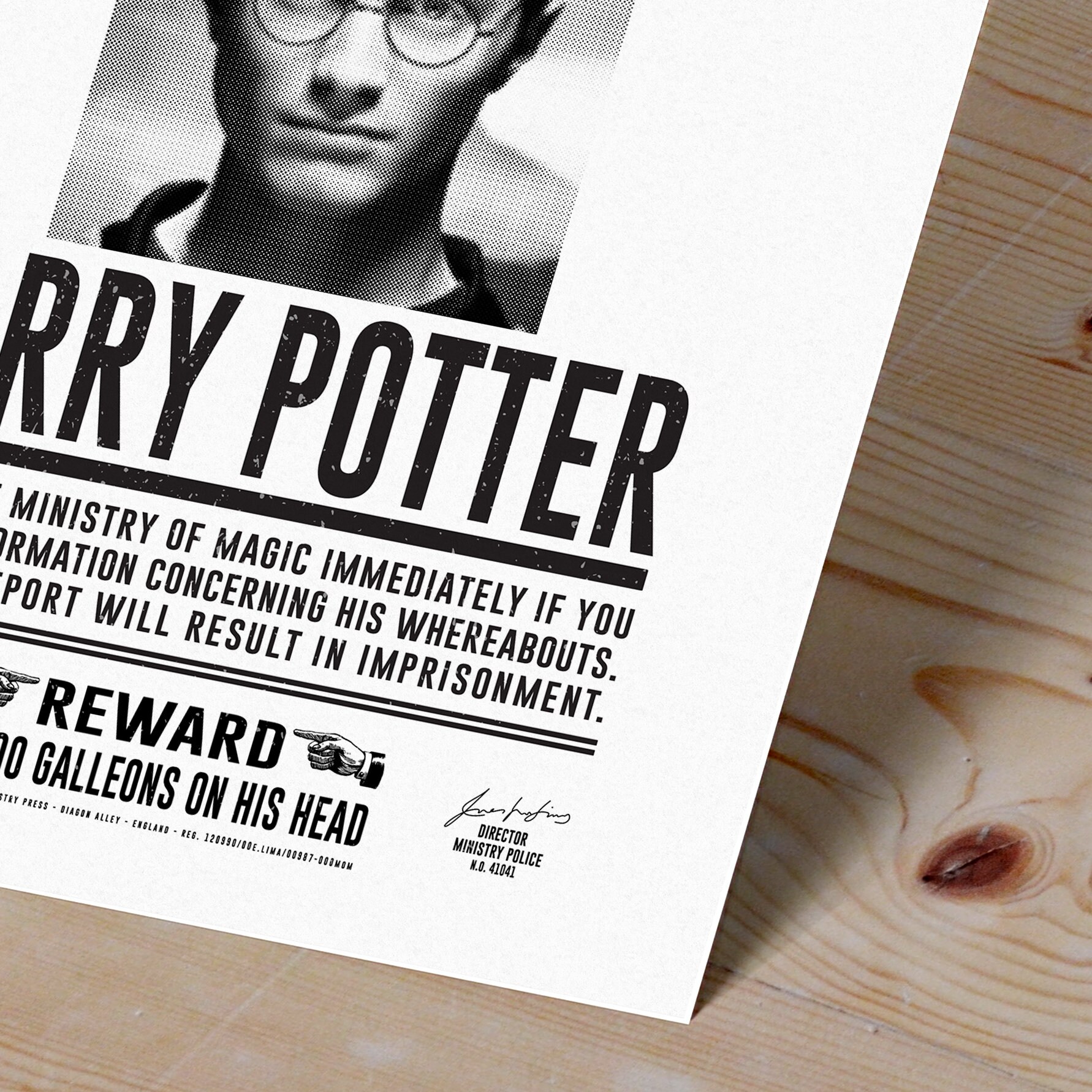 Wanted Wizard Poster Personalized Custom Poster Inspired - Etsy