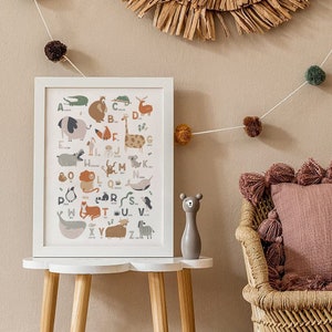 Animal Alphabet Print, Alphabet Poster, ABC Poster, Educational Art ...