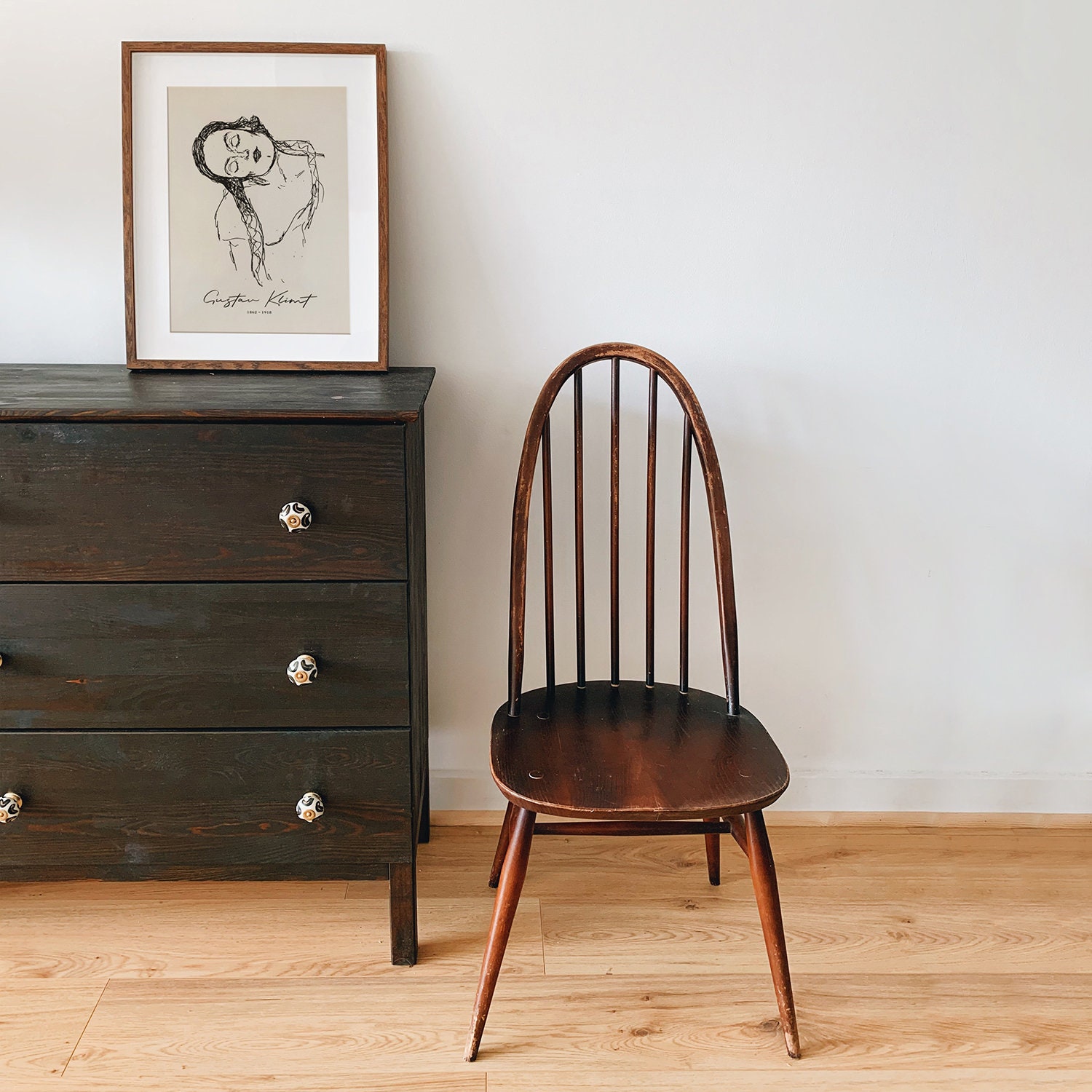 Gustav Klimt Sketch Poster Pencil Sketch Minimalist Klimt - Etsy