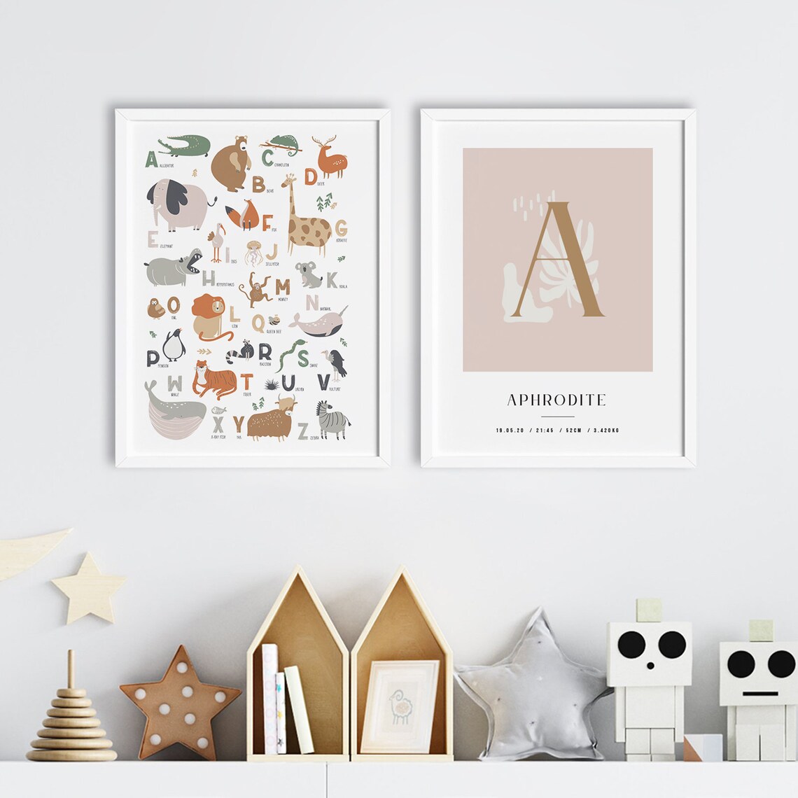 Animal Alphabet Print, Alphabet Poster, ABC Poster, Educational Art ...