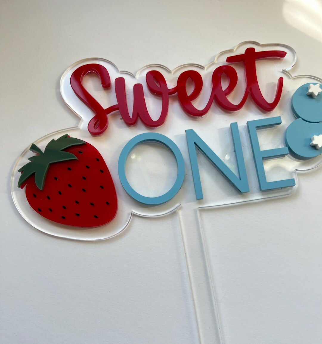 Berry Sweet One Cake Topper, Berry 1st Birthday Theme, Girl First ...